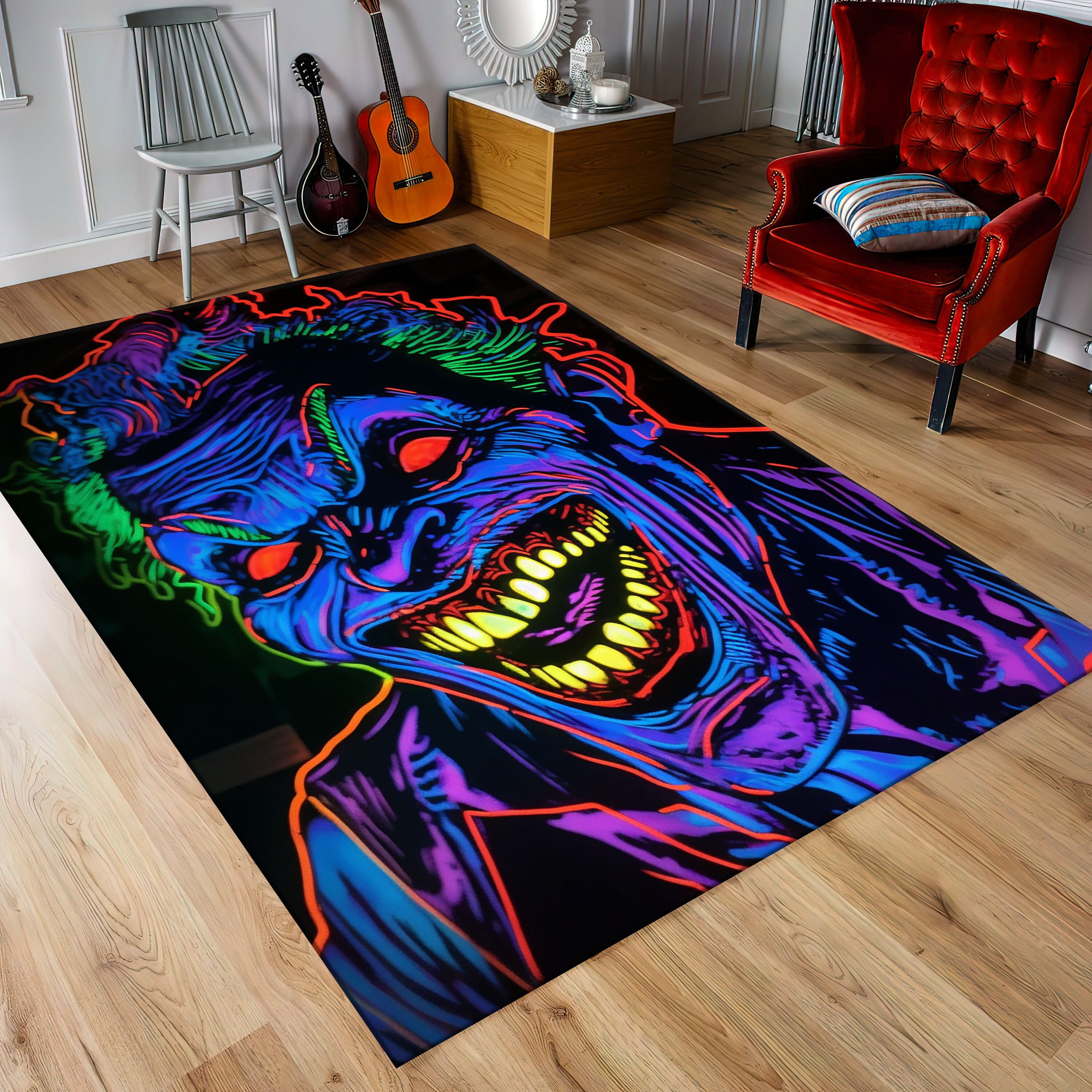 Joker Rug,famous Characters,joker Gift,colorful Rug,modern Area Rug ...
