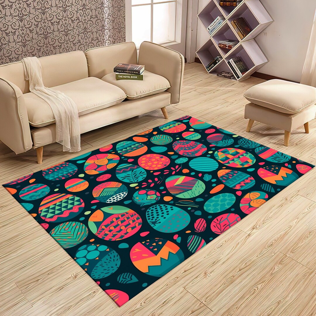 Easter Rug, Eggs Rug, Colored Eggs Rug, Cool Rug, Printed Rug, Colour ...