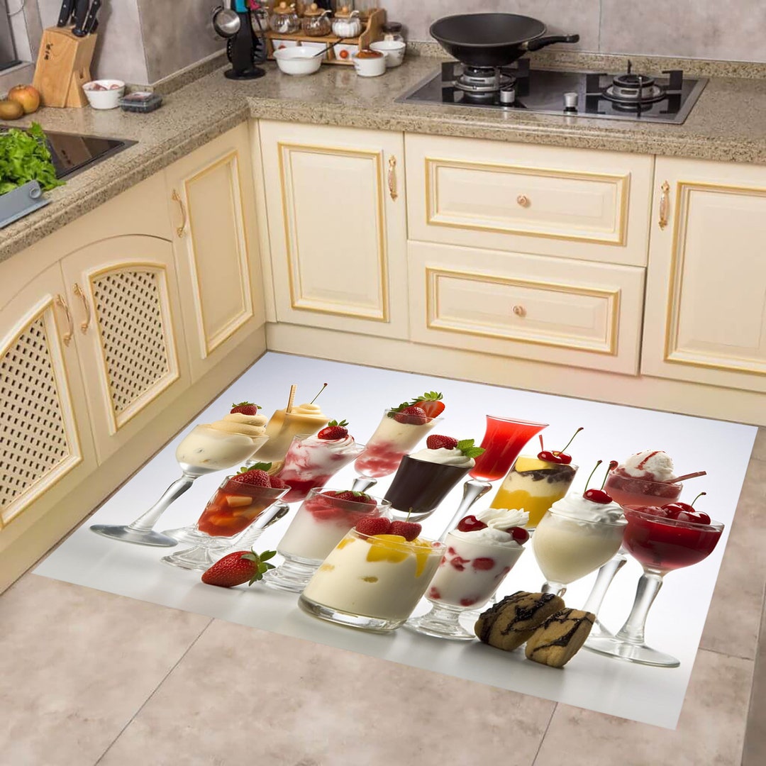 Kitchen Rug,cupcake Rug,cocktail Rug,dessert Rug,themed Rug,colorful ...