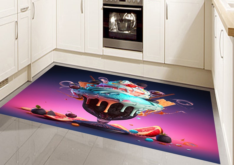 Kitchen Rug,cupcake Rug,cocktail Rug,dessert Rug,themed Rug,colorful ...