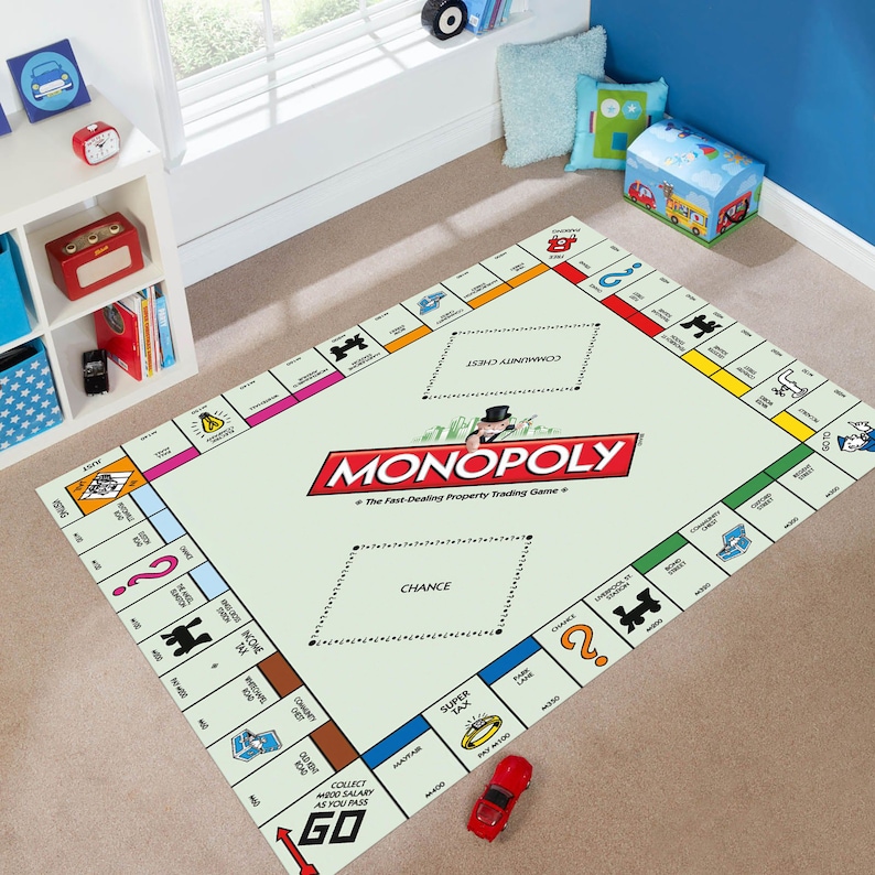 Monopoly Rug,board Game Rug,money Rug,popular Game,living Room Rug ...