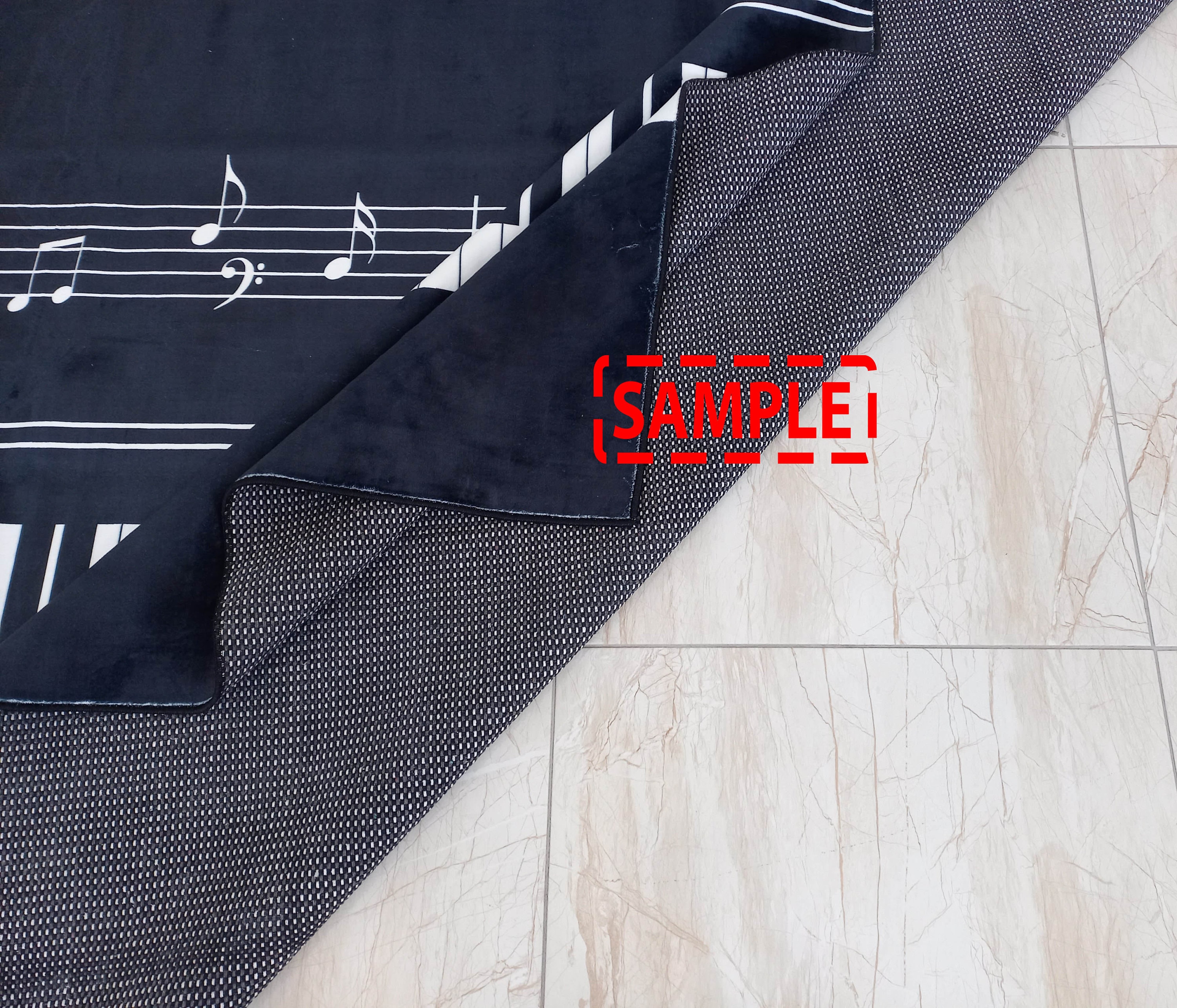 Piano Rug, Piano Patterned Rug, Piano Decor,music Themed Rug ...