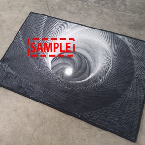3D Vortex, Psychedelic Optical Illusion Rug, Vortex Rug, Decorative Rug ...