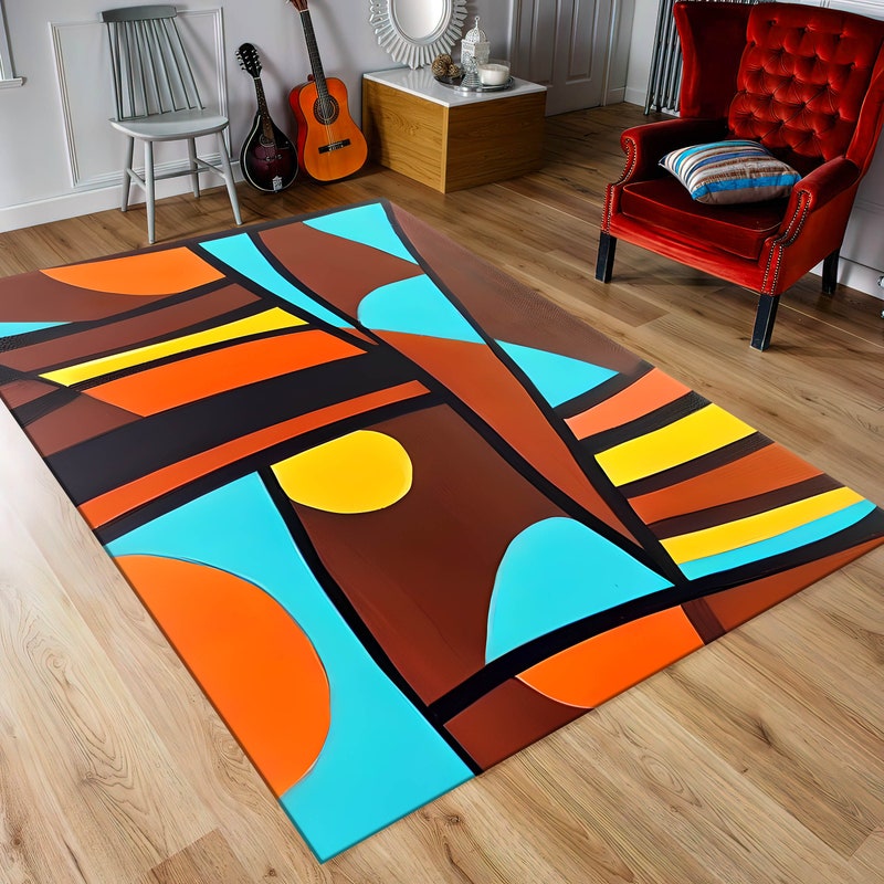 Mid Century Rug - Etsy