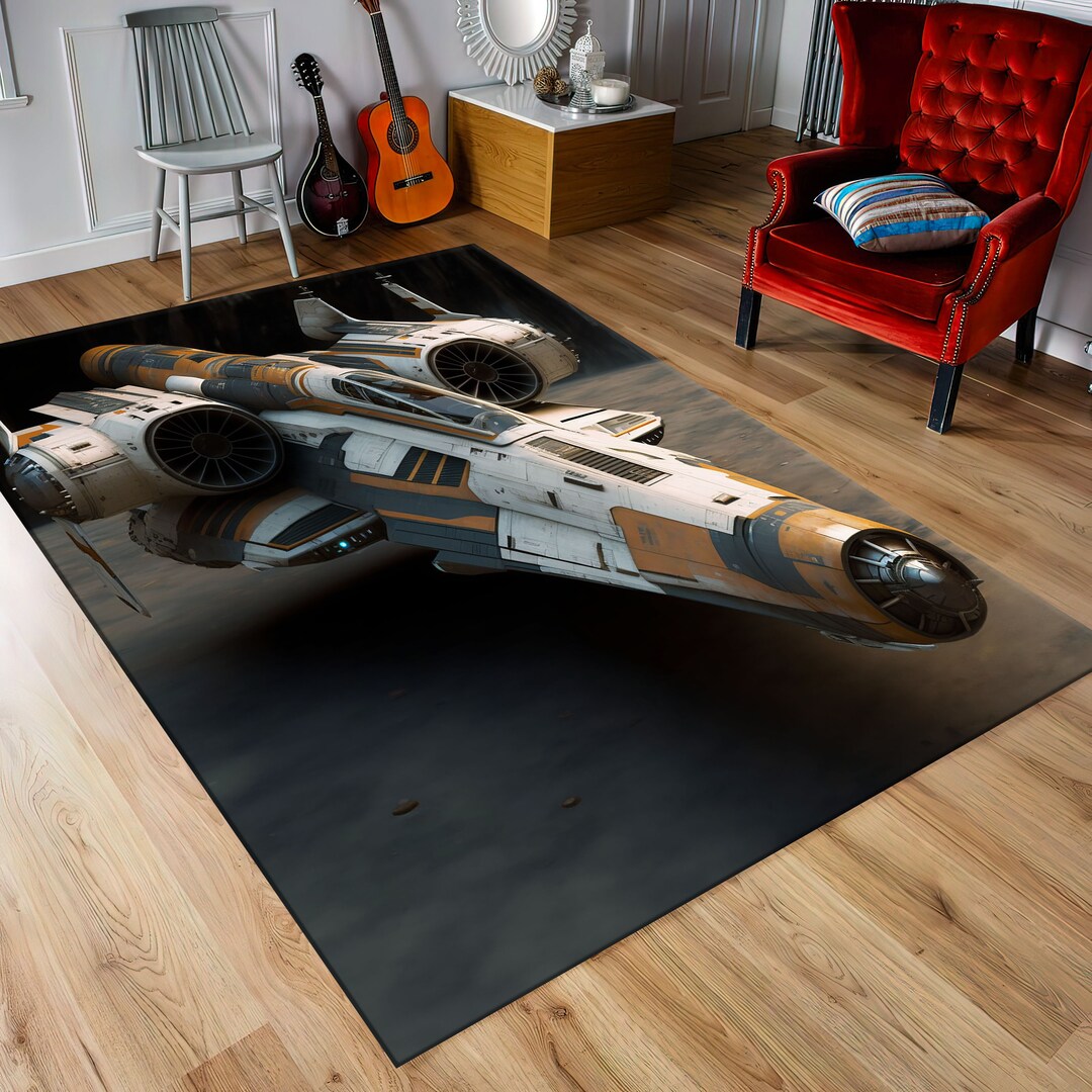 Starwars Patterned Rug,starwars Rug,starwars Spaceship Rug,fighter Jet ...