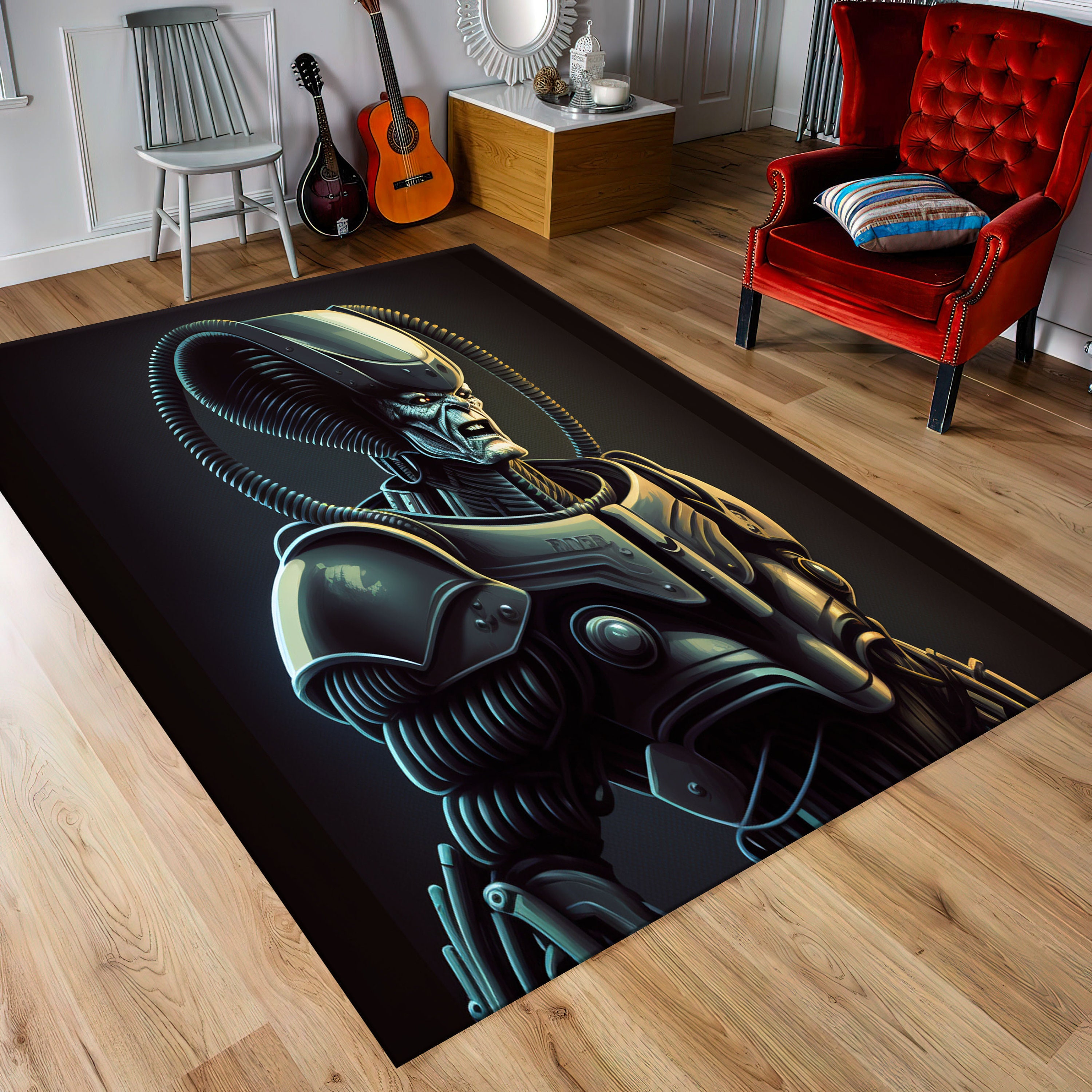 Alien Rug Robocop Rug Futuristic Rug Young Room Rug - Etsy