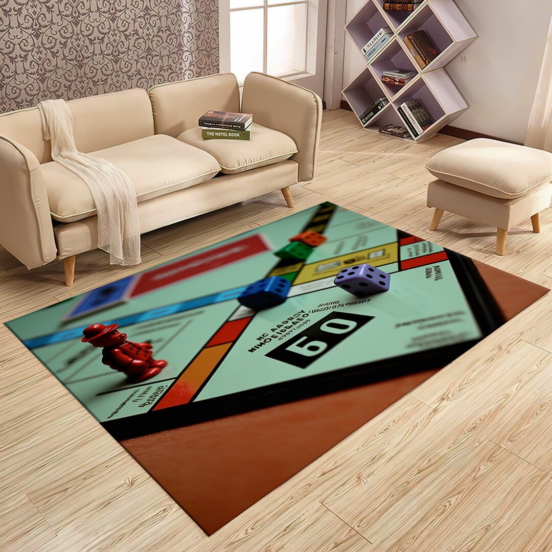 Monopoly Rug,board Game Rug,money Rug,popular Game,living Room Rug ...