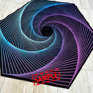Hexagon Rug,vortex Rug,illusion Rug,psychedelic Rug,living Room Rug ...