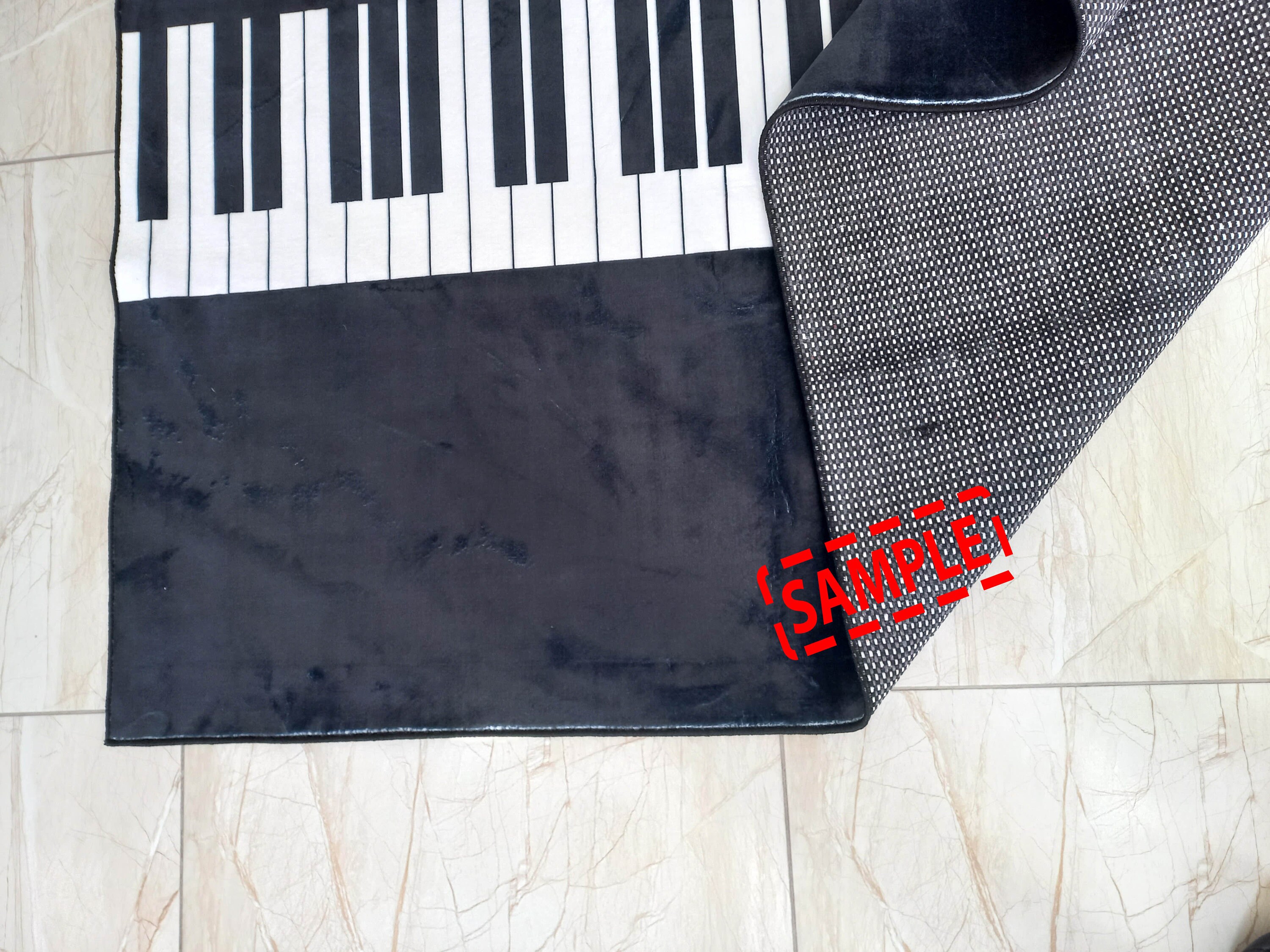 Piano Rug, Piano Patterned Rug, Piano Decor,music Themed Rug ...