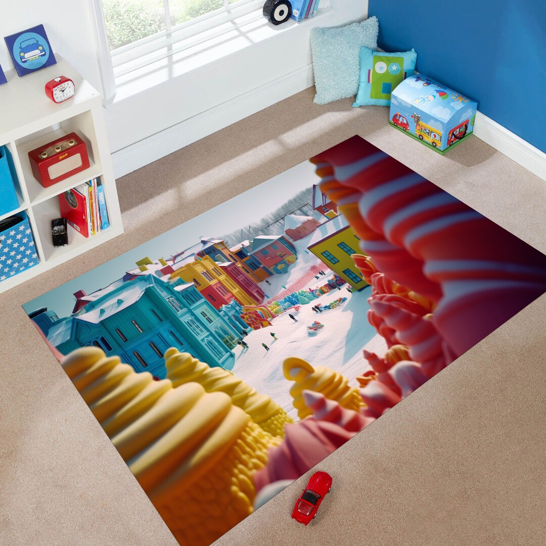 Ski Rug, Ski Sport Rug, Rug for Kids, Home Decor Rug, Colorful Rug ...