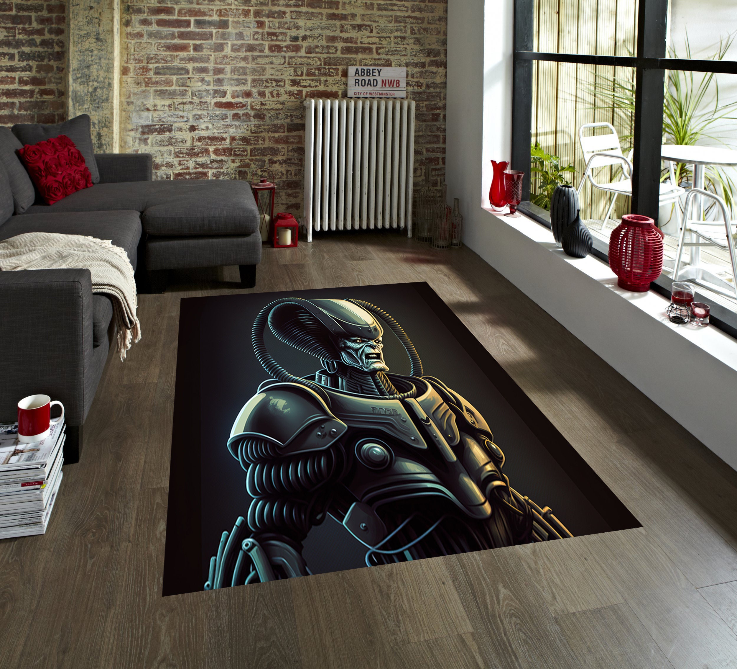 Alien Rug Robocop Rug Futuristic Rug Young Room Rug - Etsy