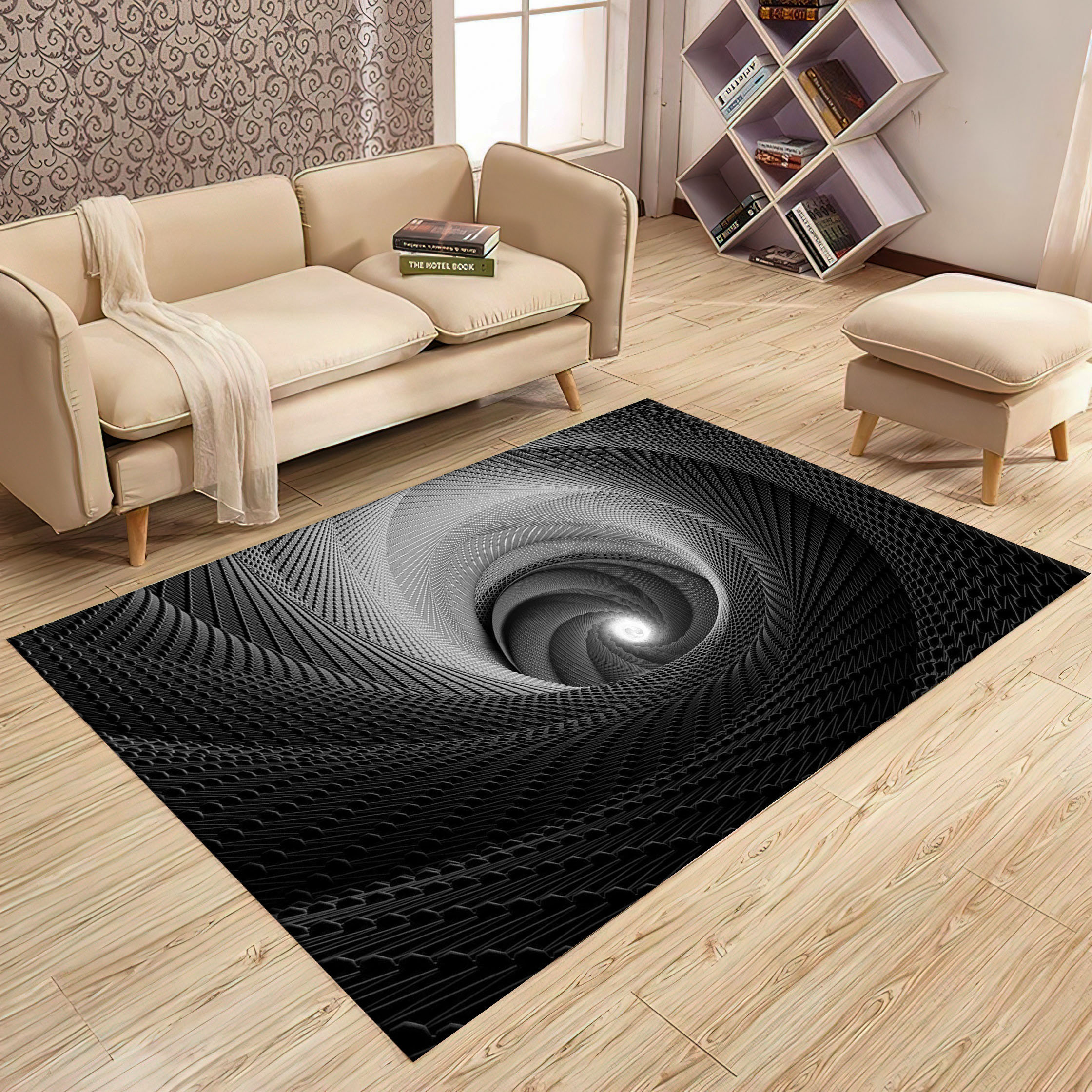 3D Vortex, Psychedelic Optical Illusion Rug, Vortex Rug, Decorative Rug ...