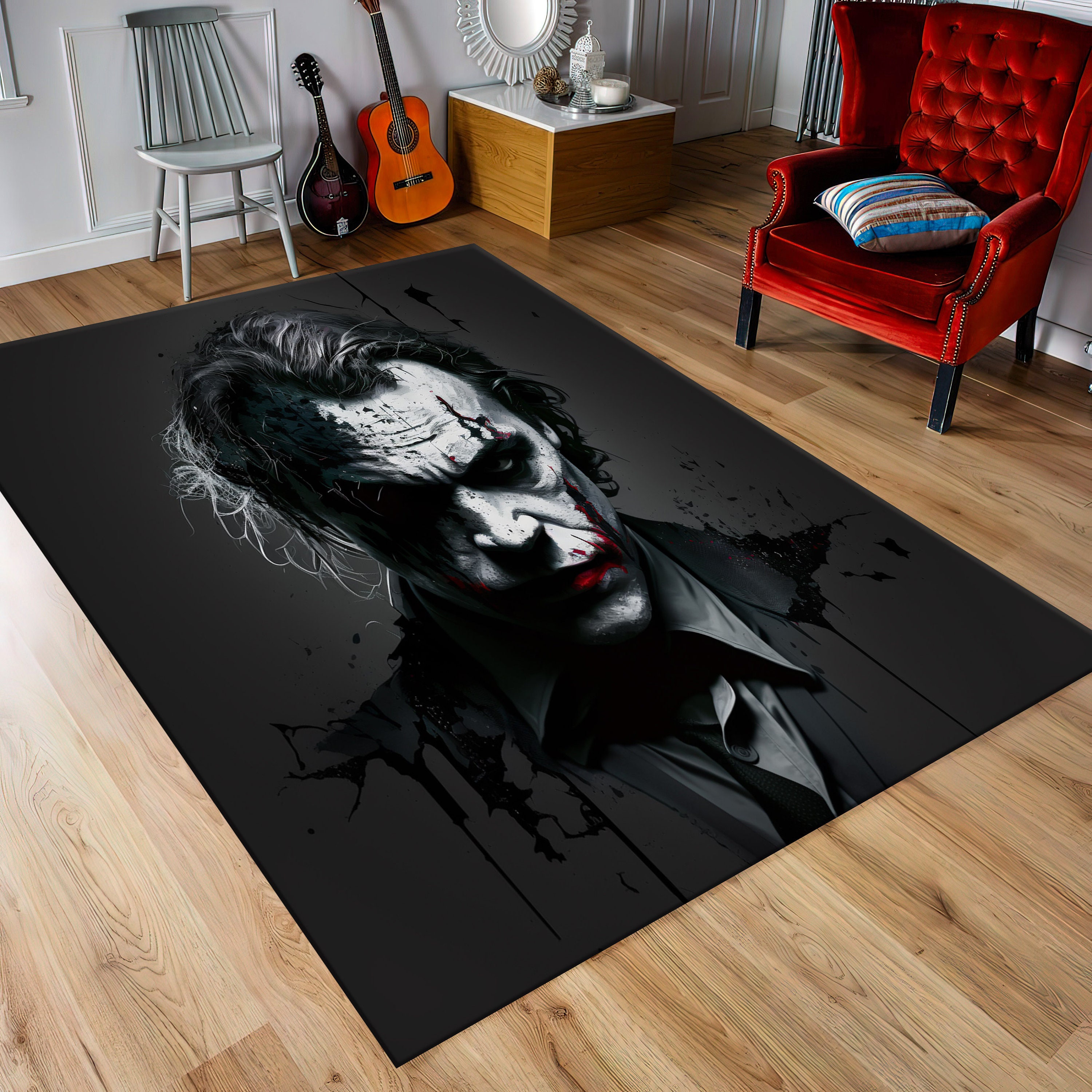 Joker Rug,famous Characters,joker Gift,modern Area Rug,decorative Rug ...