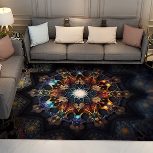 Kaleidoscope Rug, Flower Rug, Star Rug, Science Rug, Saloon Rug, Living ...