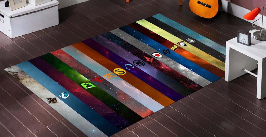 Game Themed Rug, Gaming Room Rug, Famous Tactical Game, Colorful Rug ...