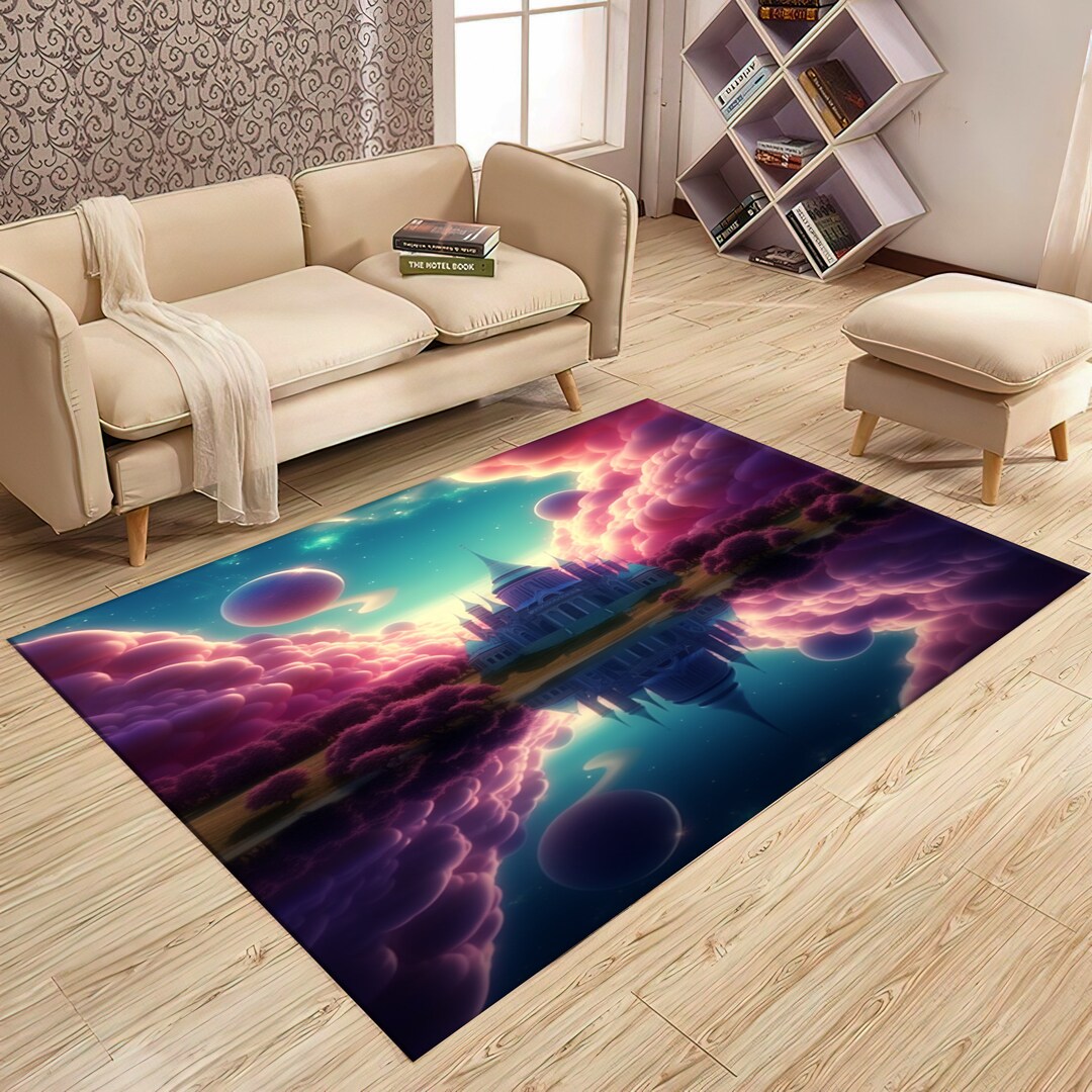 Rug of Princess Castle, Castle Rug, Area Rug, Candy Castle Rug,gaming ...