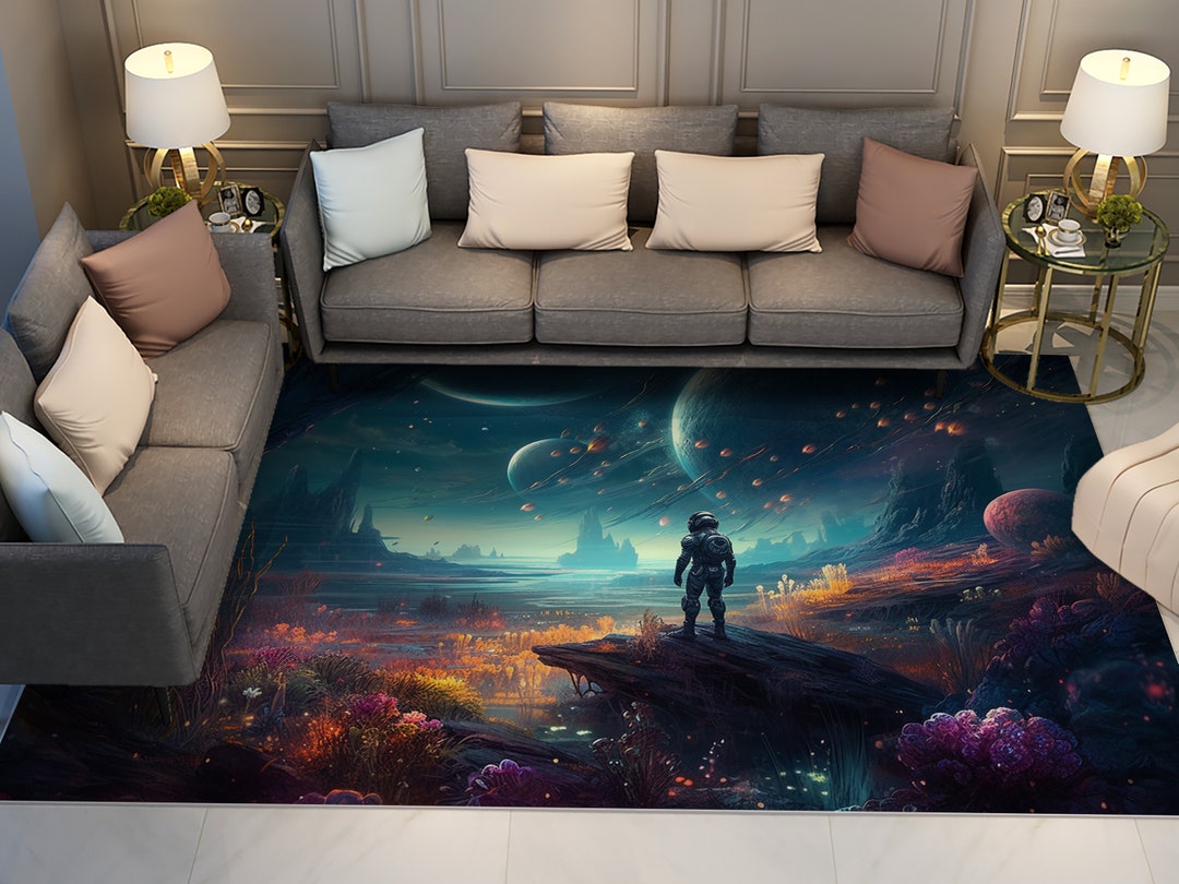 Astronaut Rug,planet,star Rug,space Rug,astronomy,science Rug,colorful ...