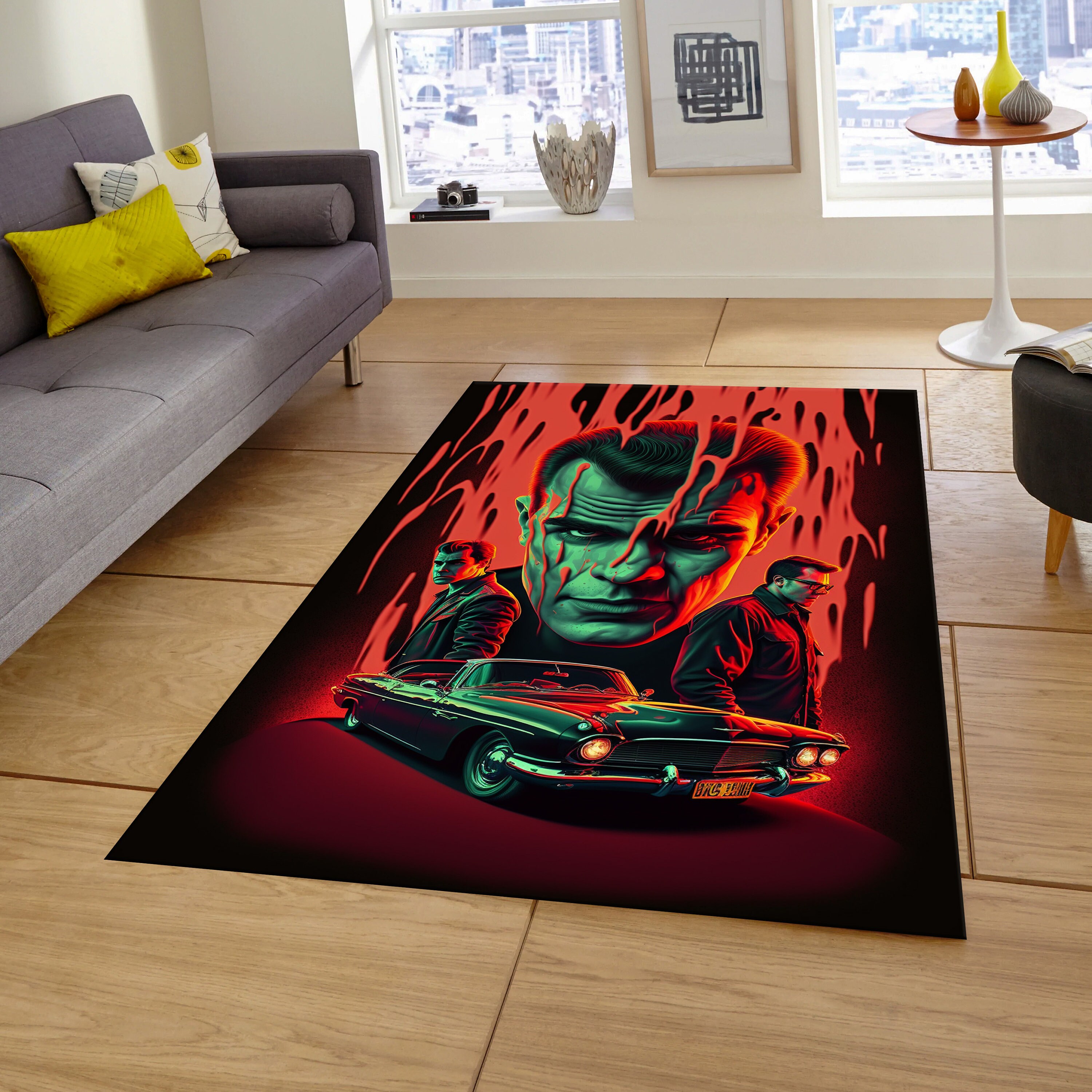 Gothic Rug, Vampire Rug, Driving Rug, 90s Themed Rug, Nonslip Floor ...