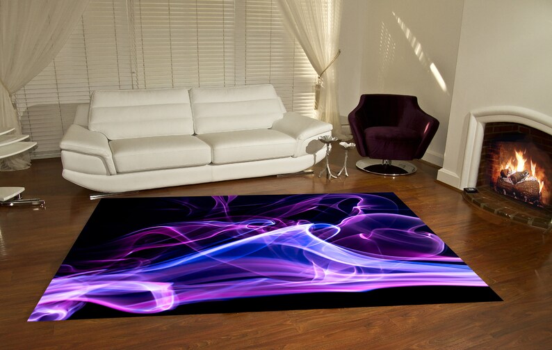 Neon Light Rugneon Artlaser Rugneon Smoke Rugrug for - Etsy