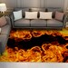 Flame Rug,burning Rug,fire Rug,fire Pattern Rug,neon Rug,custom Rug,non ...