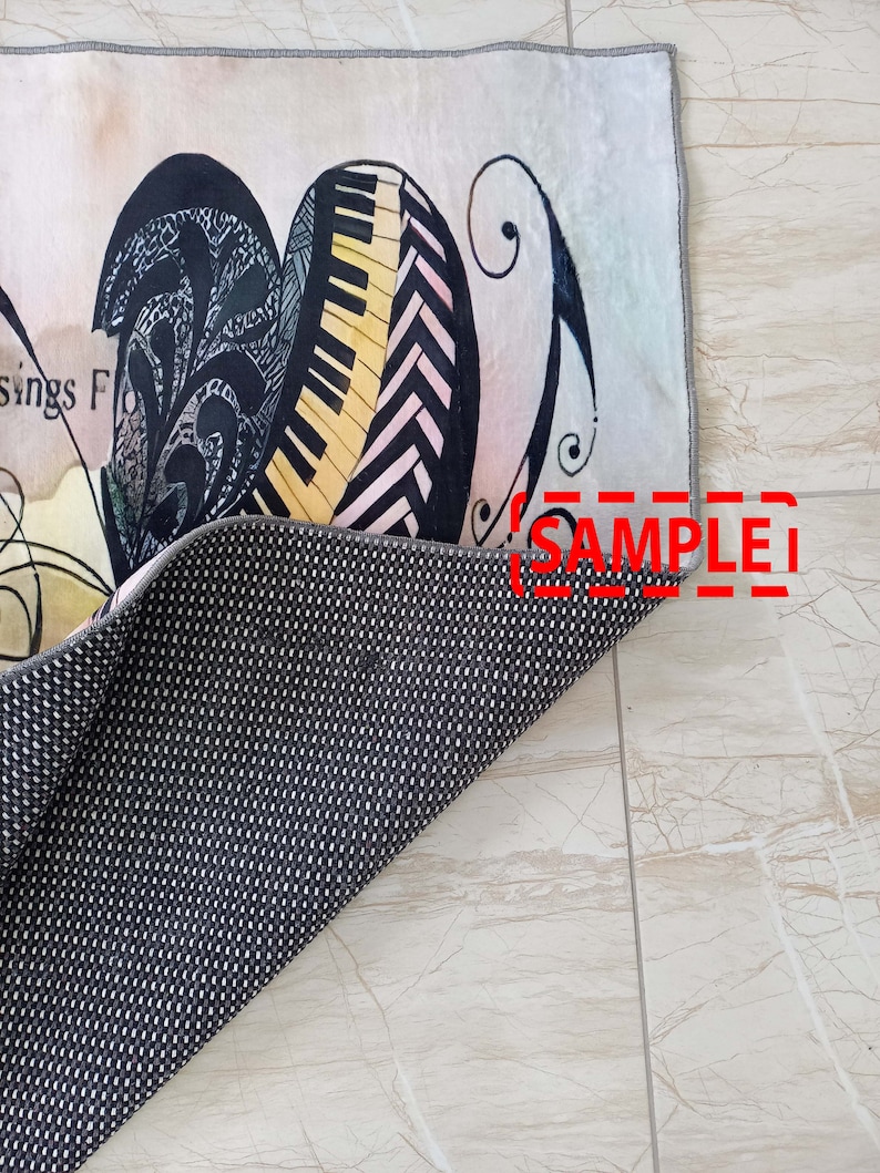 Musical Rug,musical Instrument,music Notes Rug,music Rug, Musical Gift ...