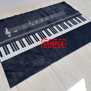 Piano Rug, Piano Patterned Rug, Piano Decor,music Themed Rug ...