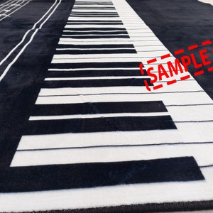 Piano Rug, Piano Patterned Rug, Piano Decor,music Themed Rug ...