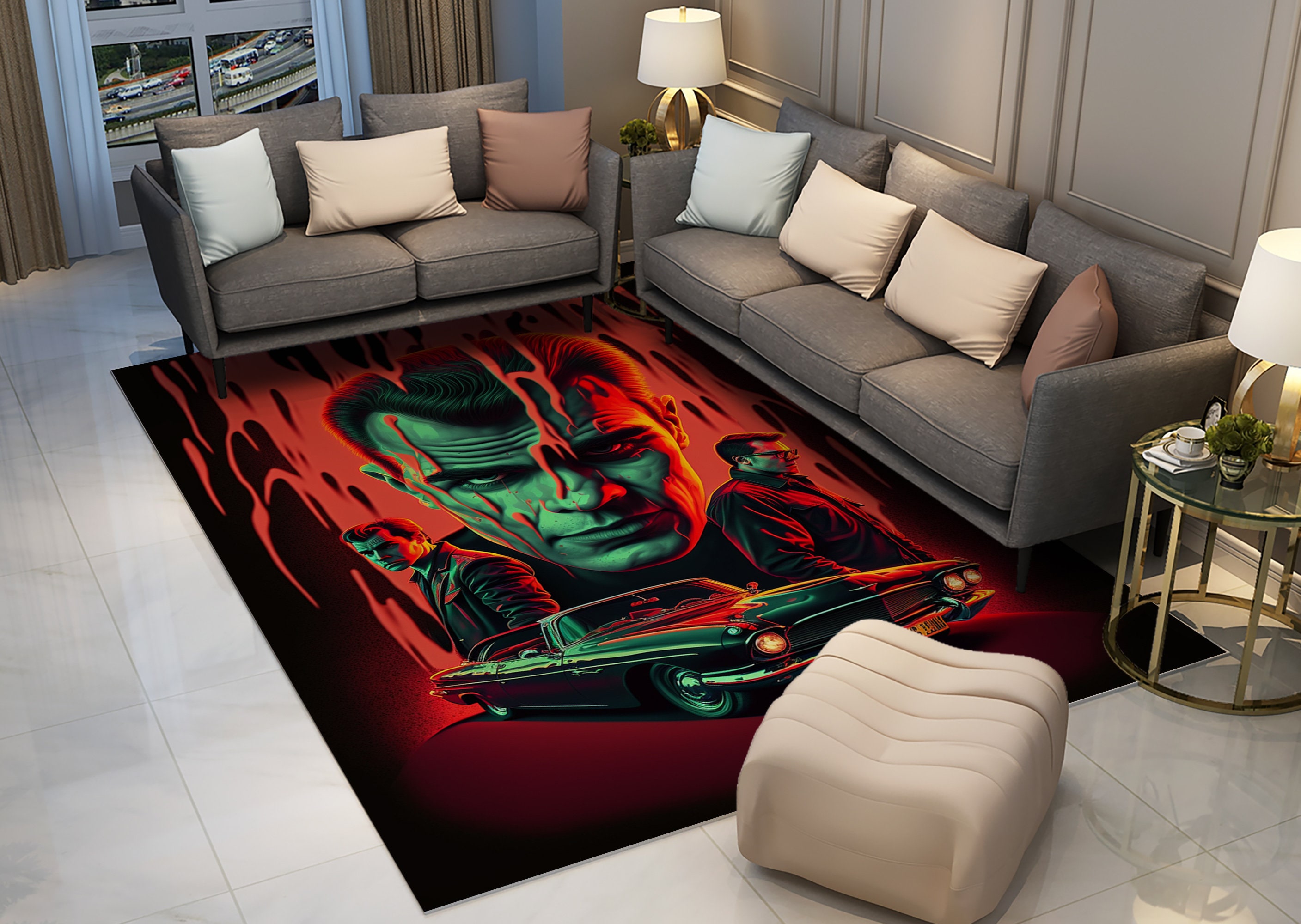 Gothic Rug, Vampire Rug, Driving Rug, 90s Themed Rug, Nonslip Floor ...