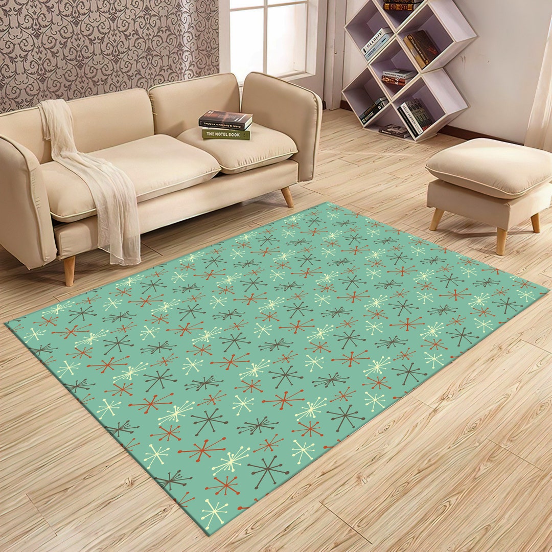 Mid Century Rug,mid Century Modern Rug,mid Century Modern Area Rug,fun ...