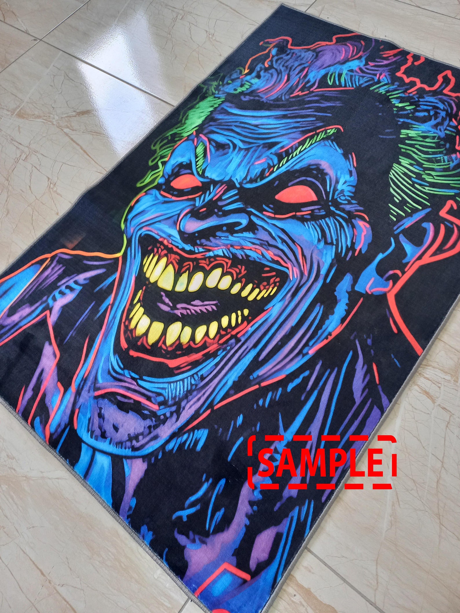 Joker Rug,famous Characters,joker Gift,colorful Rug,modern Area Rug ...