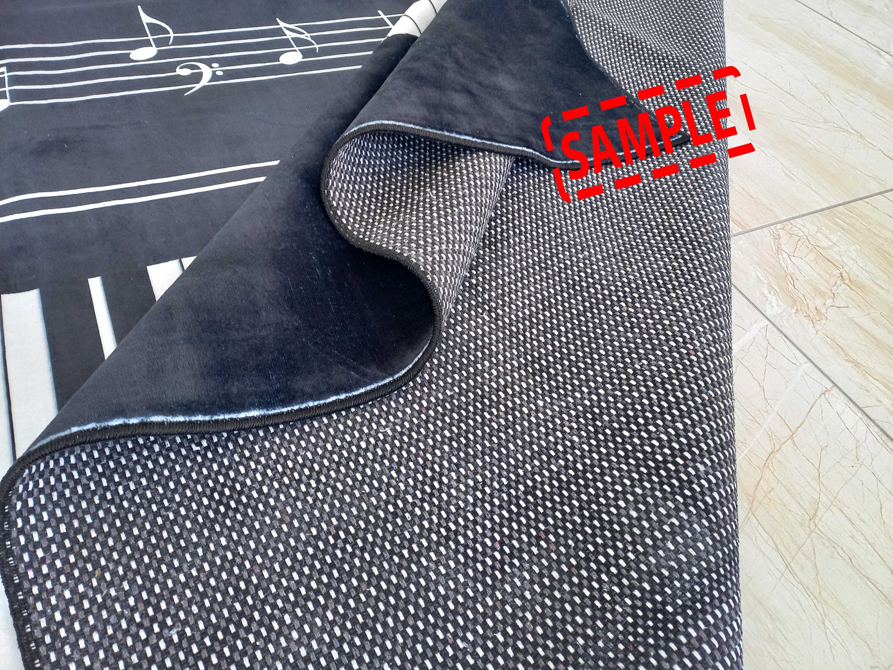 Piano Rug, Piano Patterned Rug, Piano Decor,music Themed Rug ...