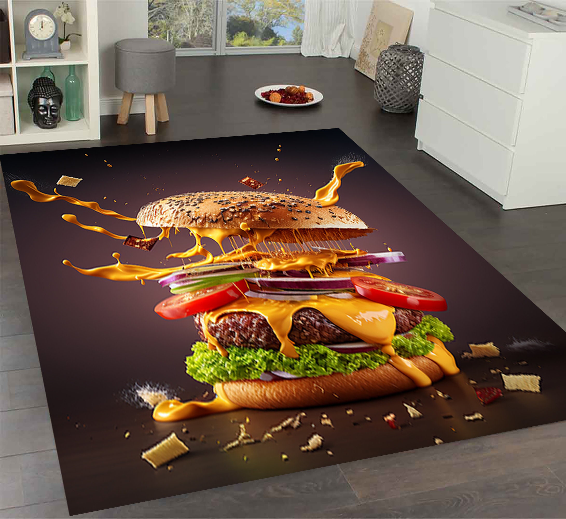Kitchen Rug Hamburger Rug Best Burger Rug Food Themed Rug - Etsy