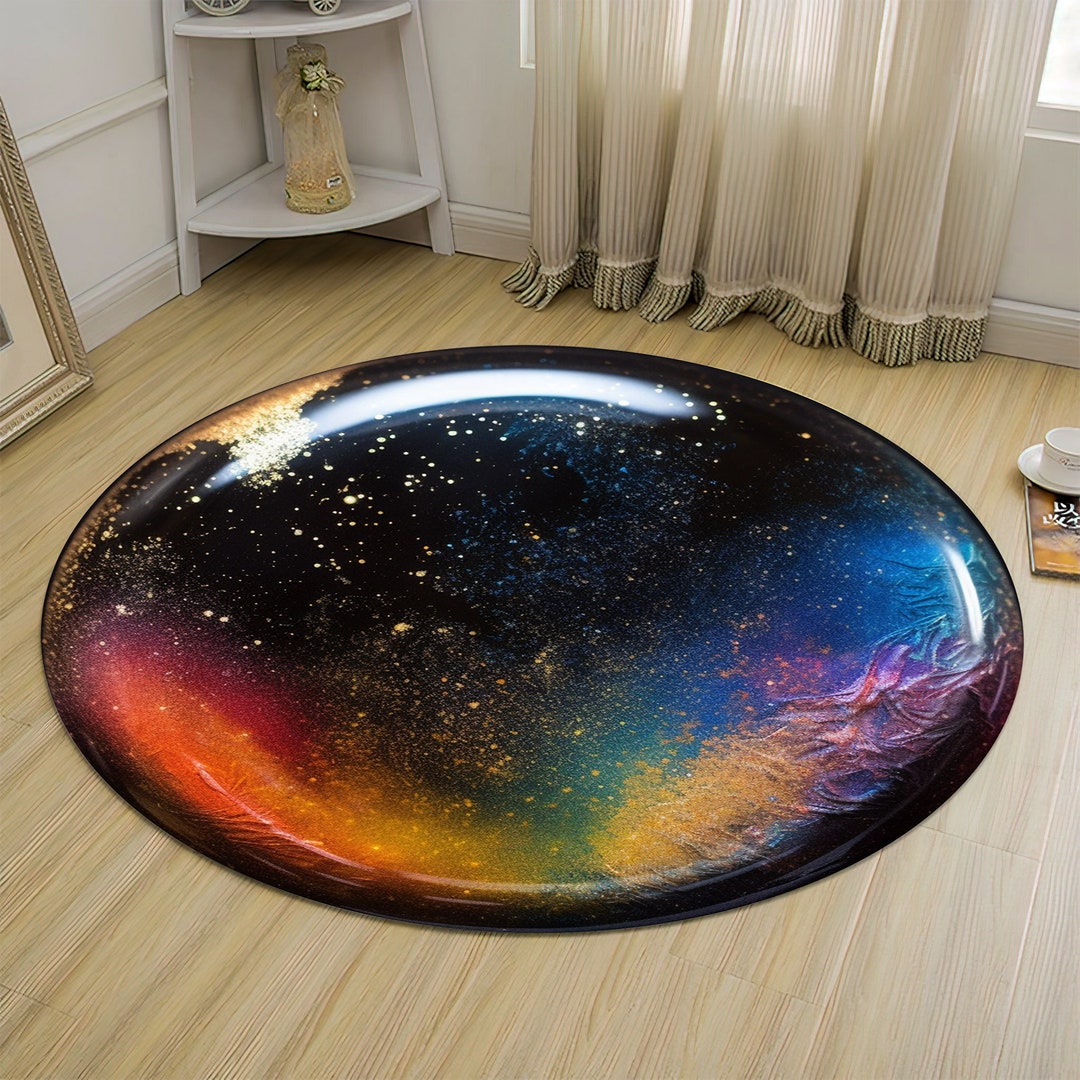 Galaxy Rug,round Rug,space Rug,rainbow Rug,modern Rug,popular Rug ...