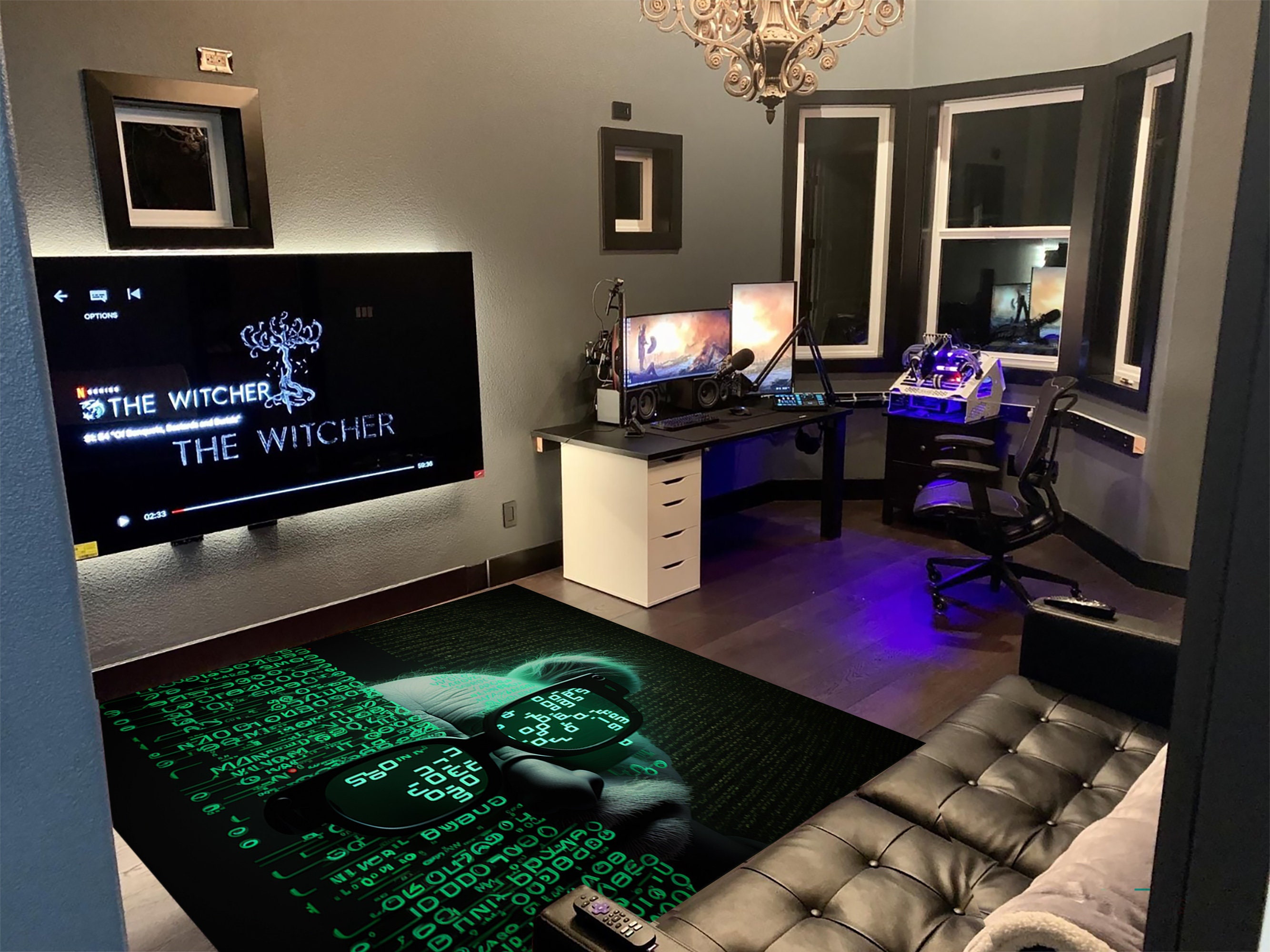 Matrix Rug, Science-fiction Rug, Cinema Rug, Movie Rug, Custom Rug, Non-slip Rug, Home Decor ...