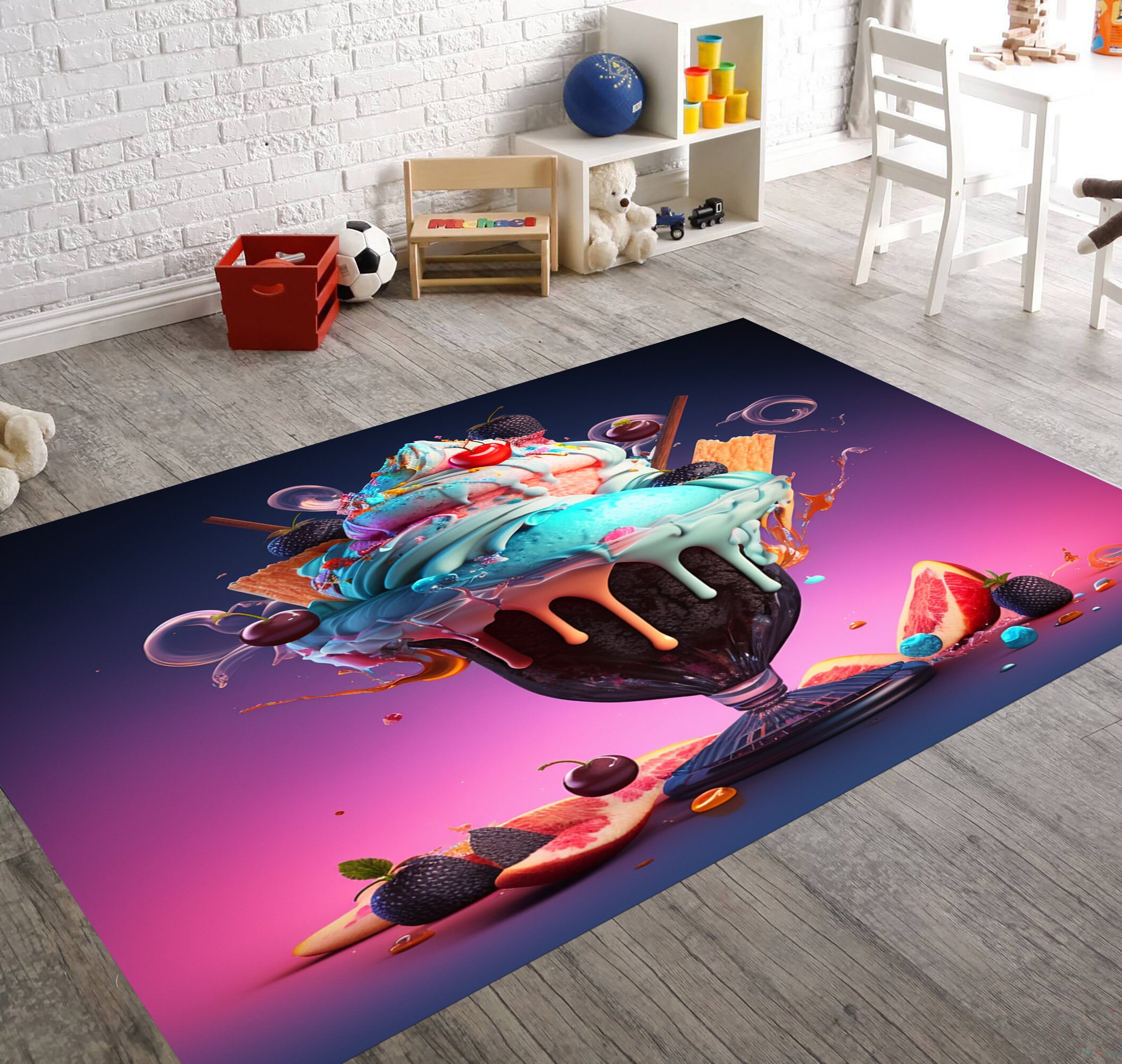 Kitchen Rug,cupcake Rug,cocktail Rug,dessert Rug,themed Rug,colorful ...