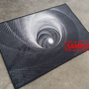 3D Vortex, Psychedelic Optical Illusion Rug, Vortex Rug, Decorative Rug ...