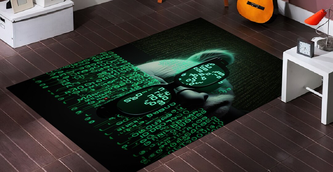 Matrix Rug, Science-fiction Rug, Cinema Rug, Movie Rug, Custom Rug, Non-slip Rug, Home Decor ...