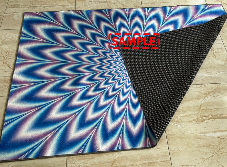 Psychedelic Optical Illusion Rug, Vortex Rug, Trippy Rug, Home Decor ...