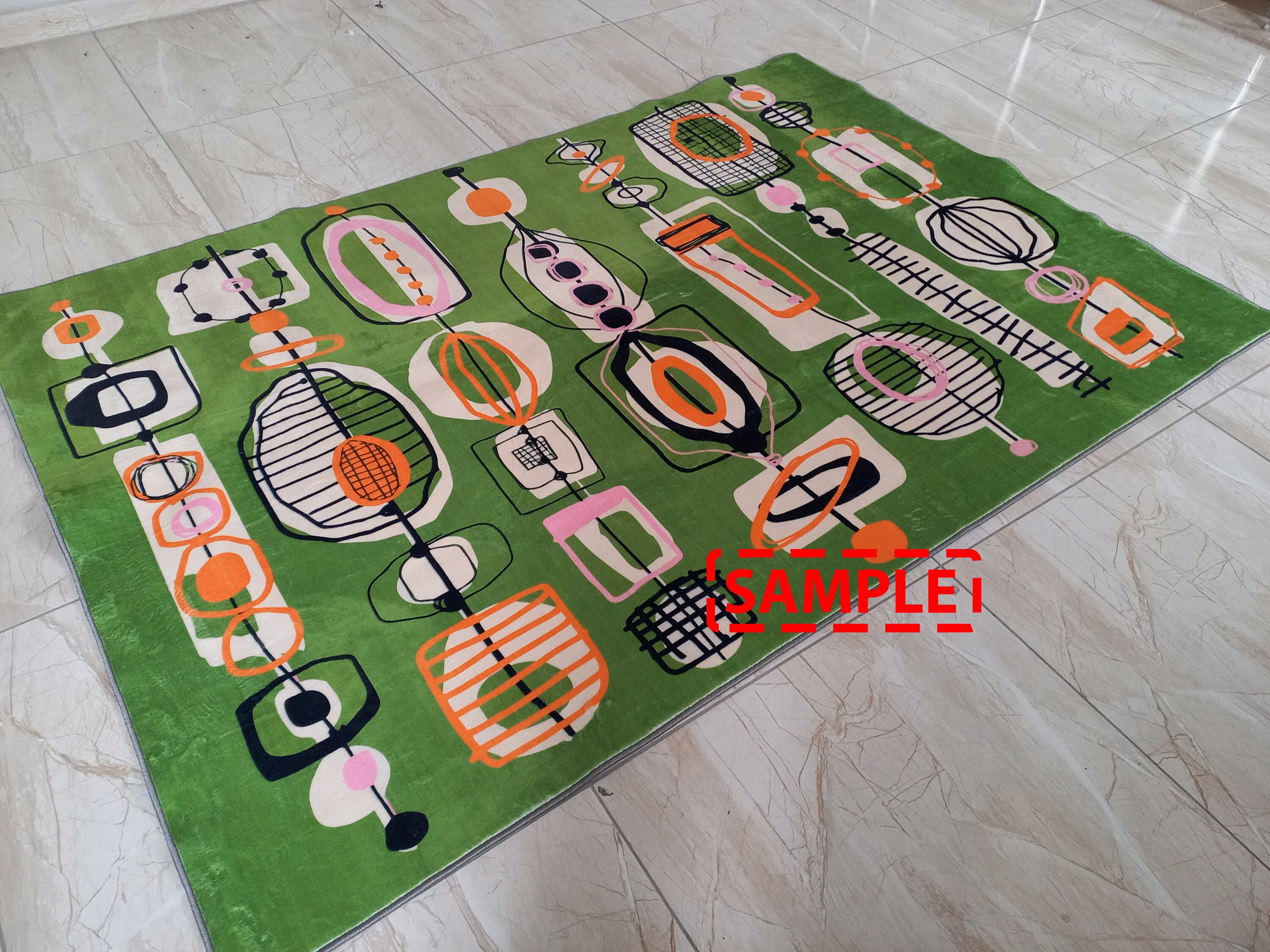 Mid Century Rug,mid Century Modern Rug,mid Century Modern Area Rug,fun ...