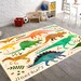 Dinosaur Rug,educational Rug,dinosaur Gifts,popular Rug,animal Designed ...