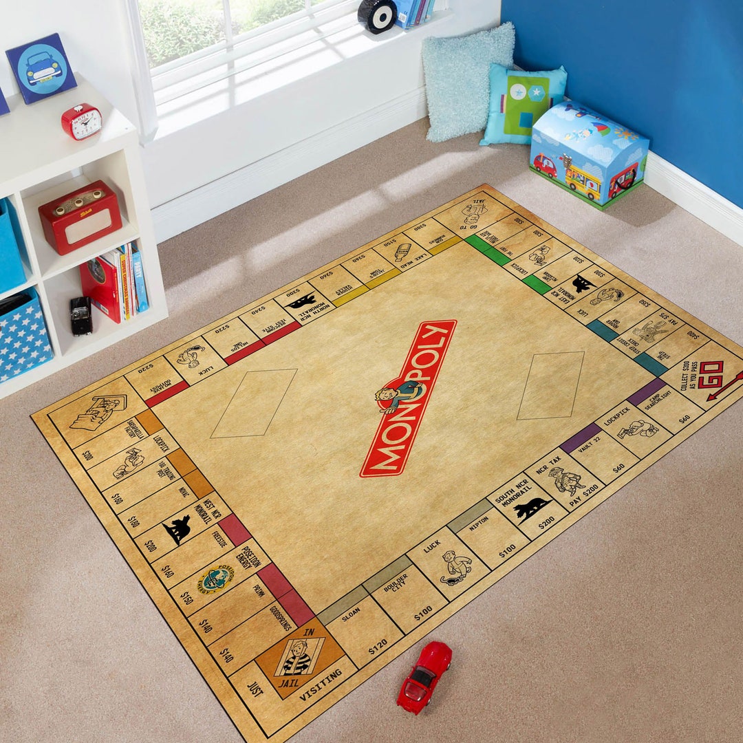 Monopoly Rug,board Game Rug,money Rug,popular Game,living Room Rug ...