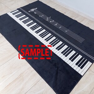 Piano Rug, Piano Patterned Rug, Piano Decor,music Themed Rug ...