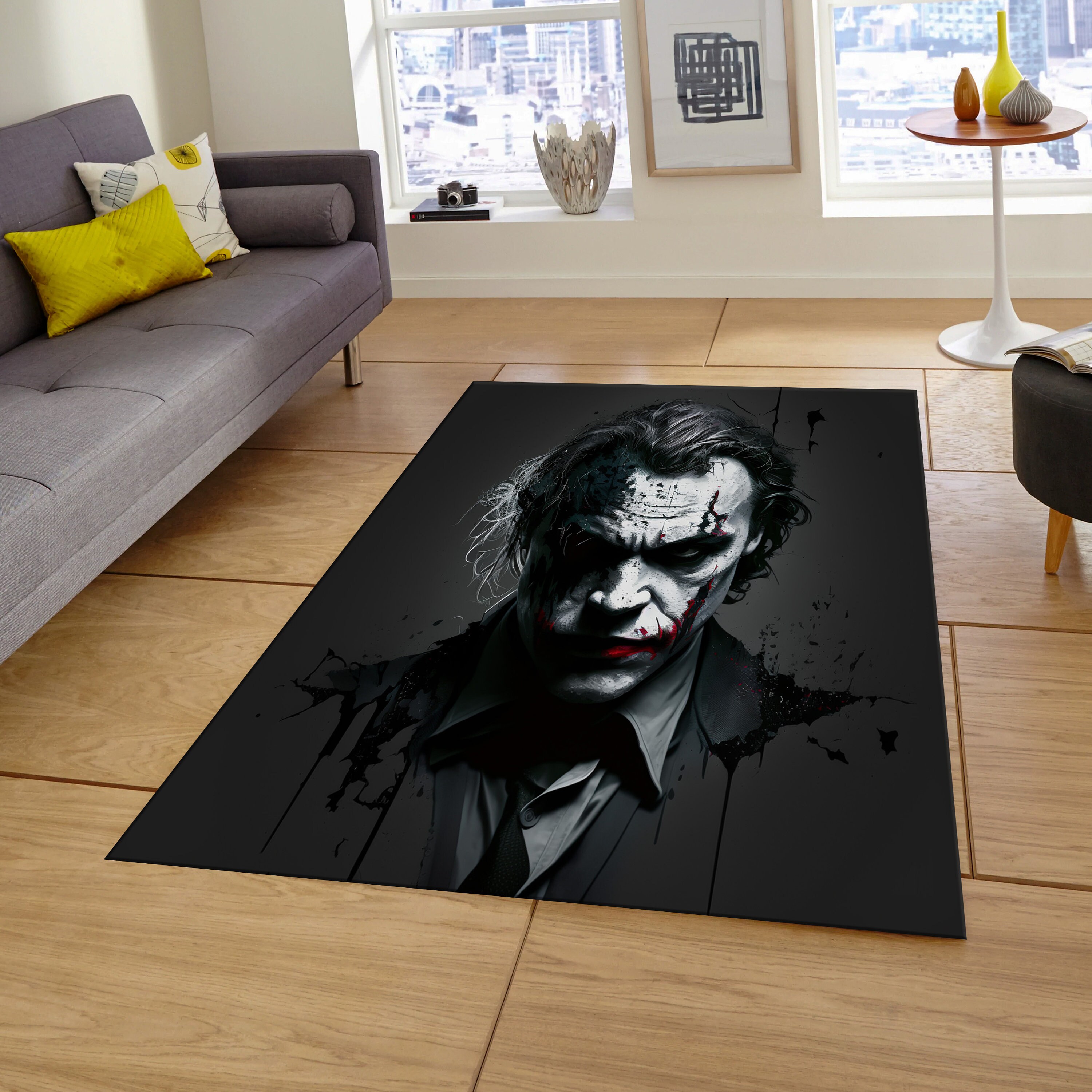 Joker Rug,famous Characters,joker Gift,modern Area Rug,decorative Rug ...