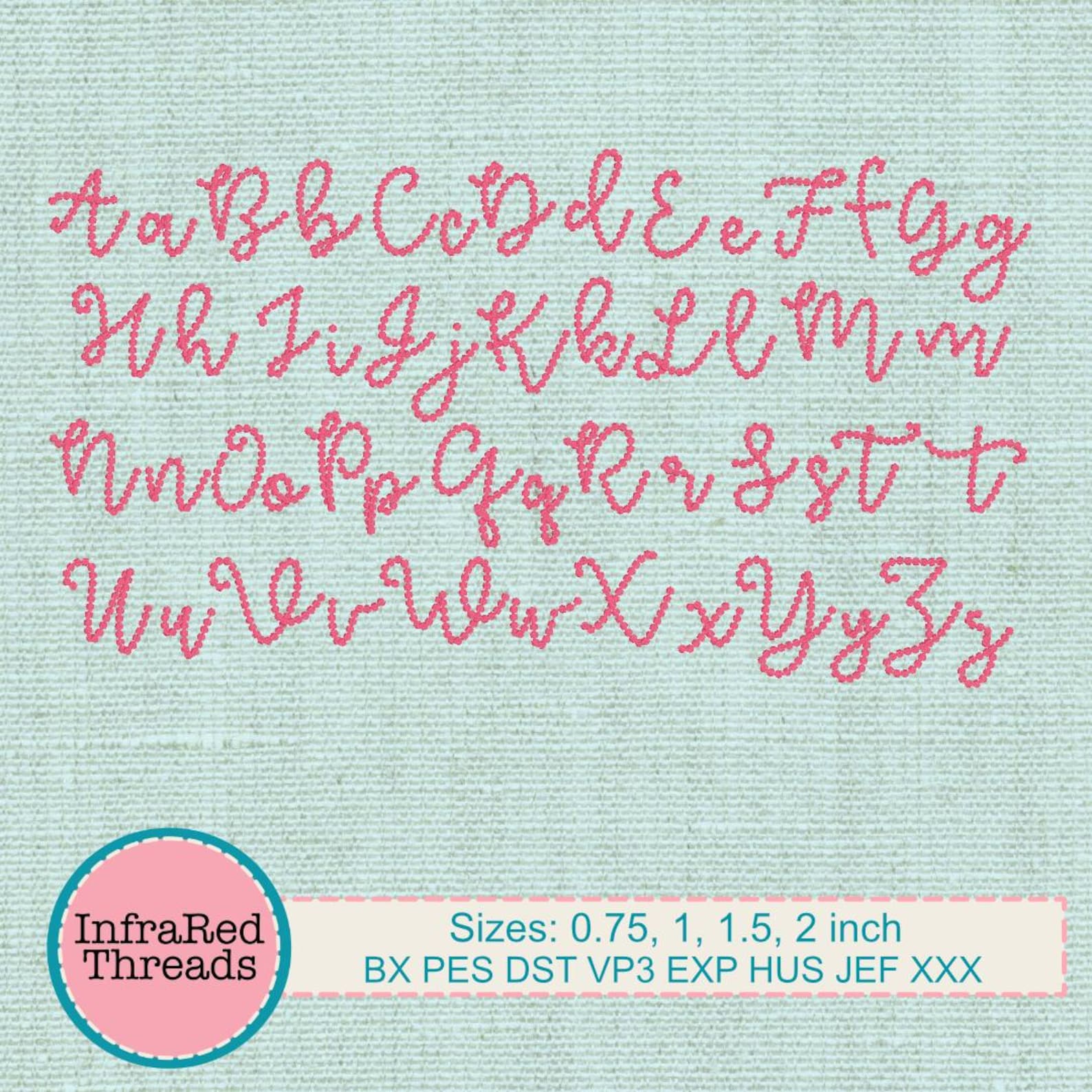 Jillian Pearls Embroidery Font – Script Font With Beaded Pearl Style - Etsy