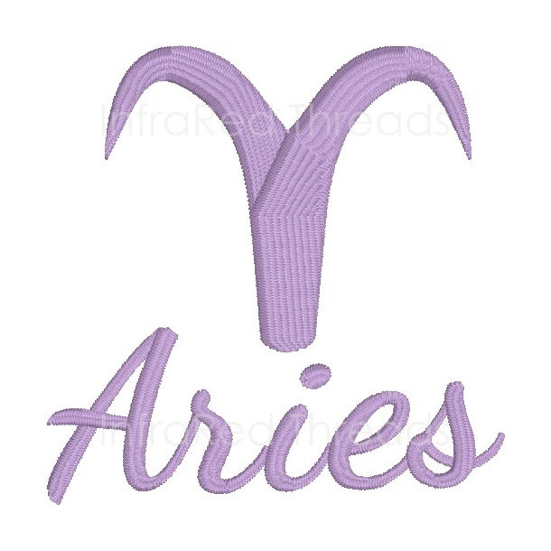 Aries Symbol Zodiac Sign Digital Embroidery Design - Etsy