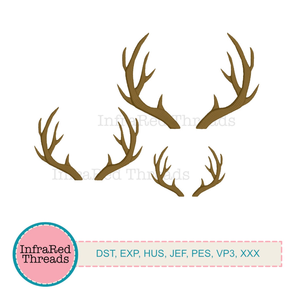 Deer/elk Antlers Digital Embroidery Design - Etsy