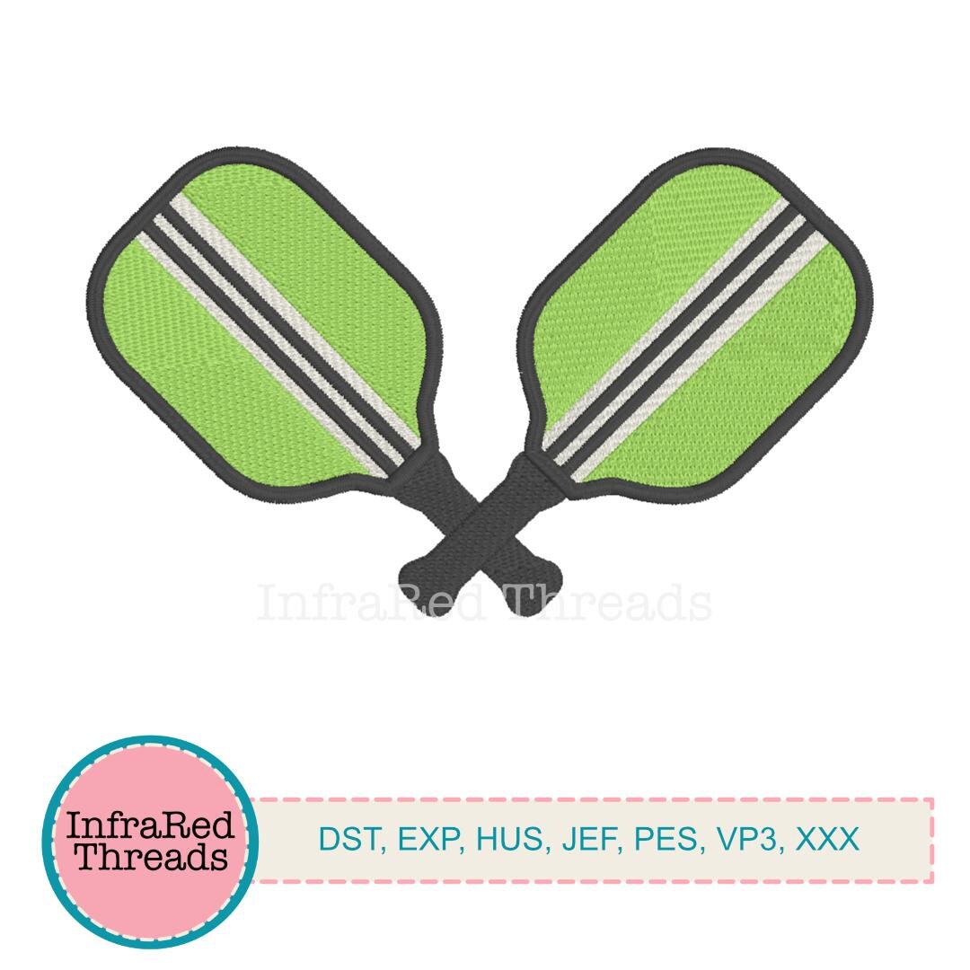 Pickleball Crossed Paddles - Digital Embroidery Design - Etsy