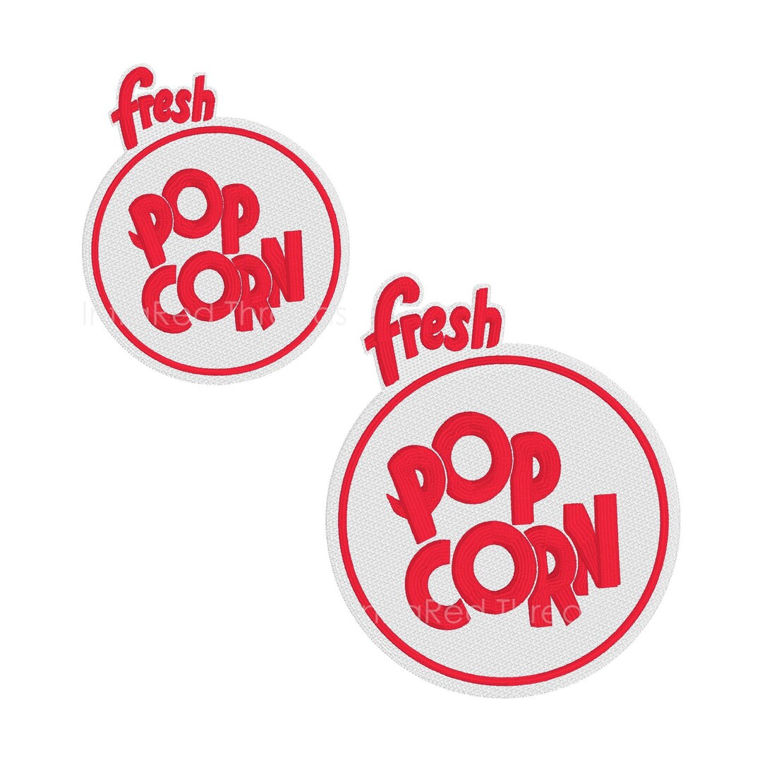 Fresh Popcorn 2 Sizes Digital Embroidery Design - Etsy