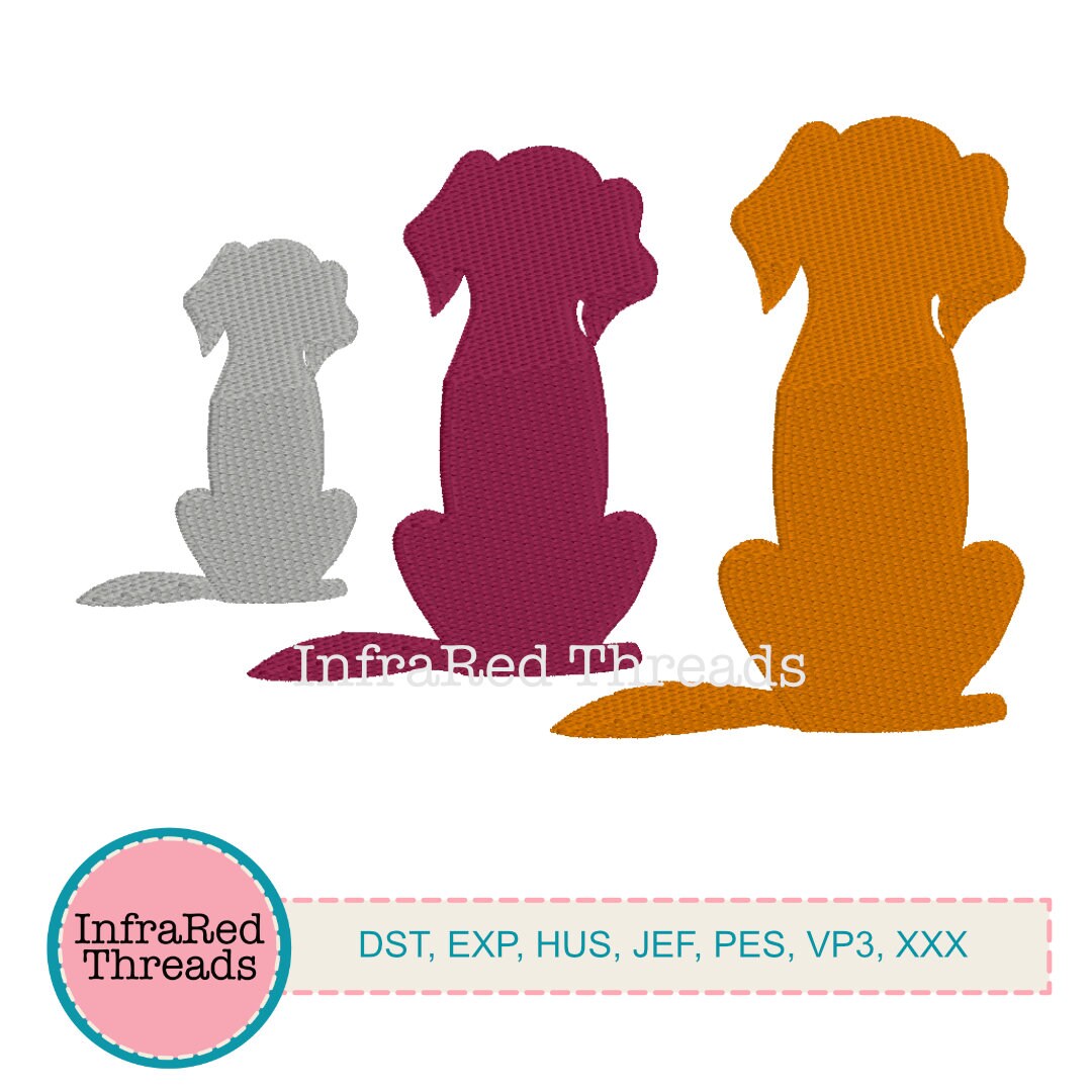 Dog Shadow Silhouette - Embroidery Design - Etsy