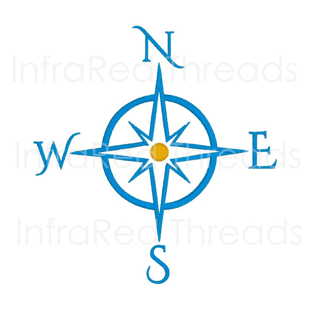 Compass Rose Digital Embroidery Design - Etsy